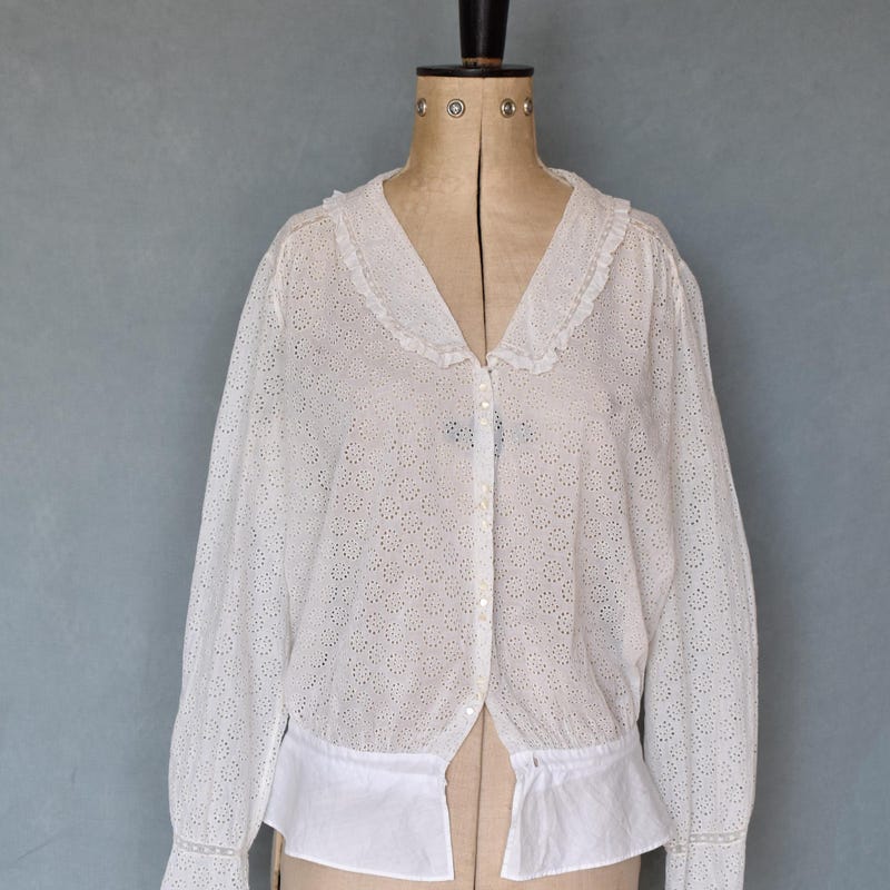 Antique White Long Shirt - Etsy UK