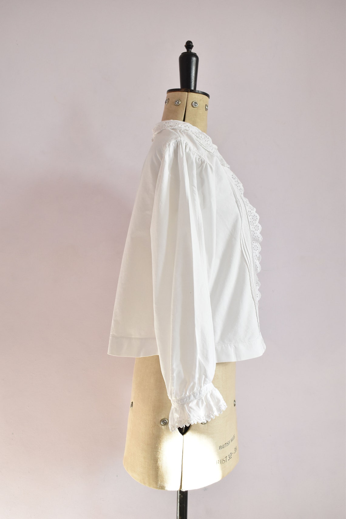 Antique Victorian Edwardian Floral Lace White Cotton Ruffle | Etsy