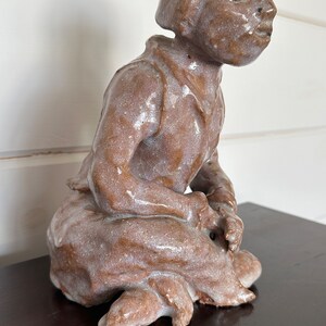 Grumpy Human Figure Stoneware Sculpture - Abstract Seated Person - Etsy
