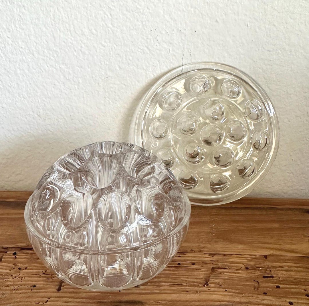 Antique Glass Flower Frogs - Vintage Floral Frog for Base of Vase ...