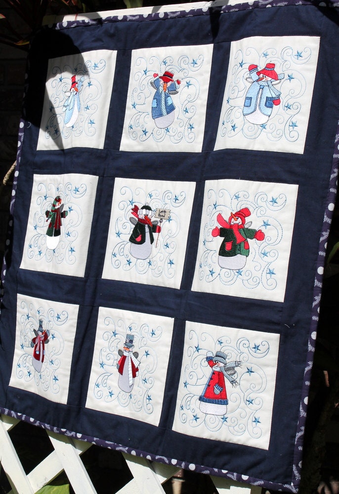 Snowman Swirl Wall Quilt - Etsy