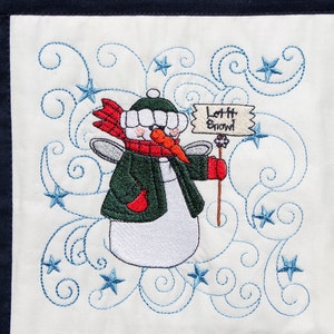 Snowman Swirl Wall Quilt - Etsy