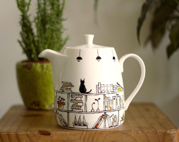 Vintage Black Cat Ceramic Teapot Redware Shafford Pottery 1950's ...
