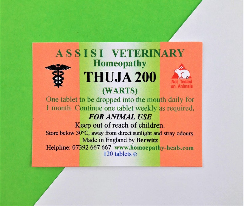 THUJA 200 HOMEOPATHIC TABLETS Remedy for the Removal of Warts - Etsy