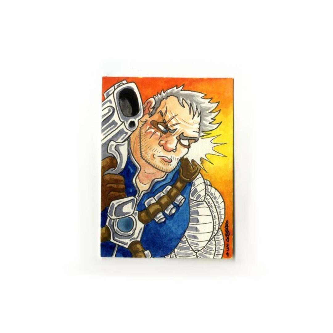Cable, X-men, Marvel Comics, Original Sketch Card - Etsy