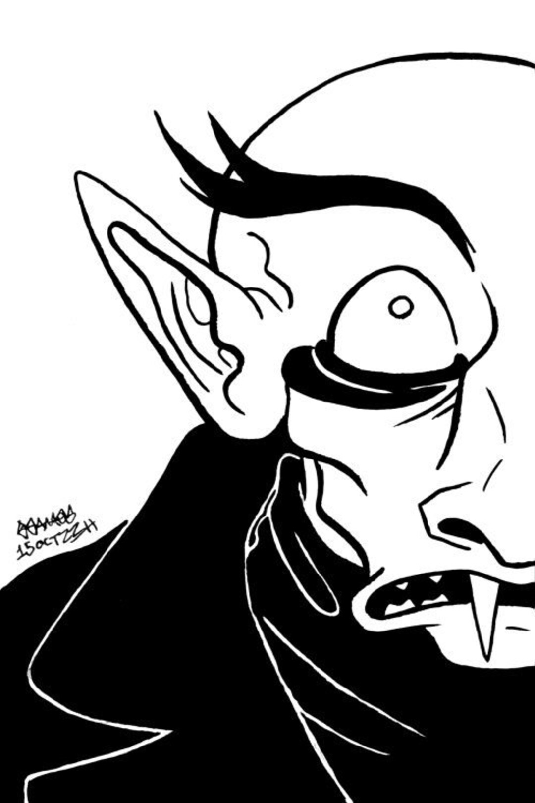 Nosferatu Original Ink Drawing - Etsy
