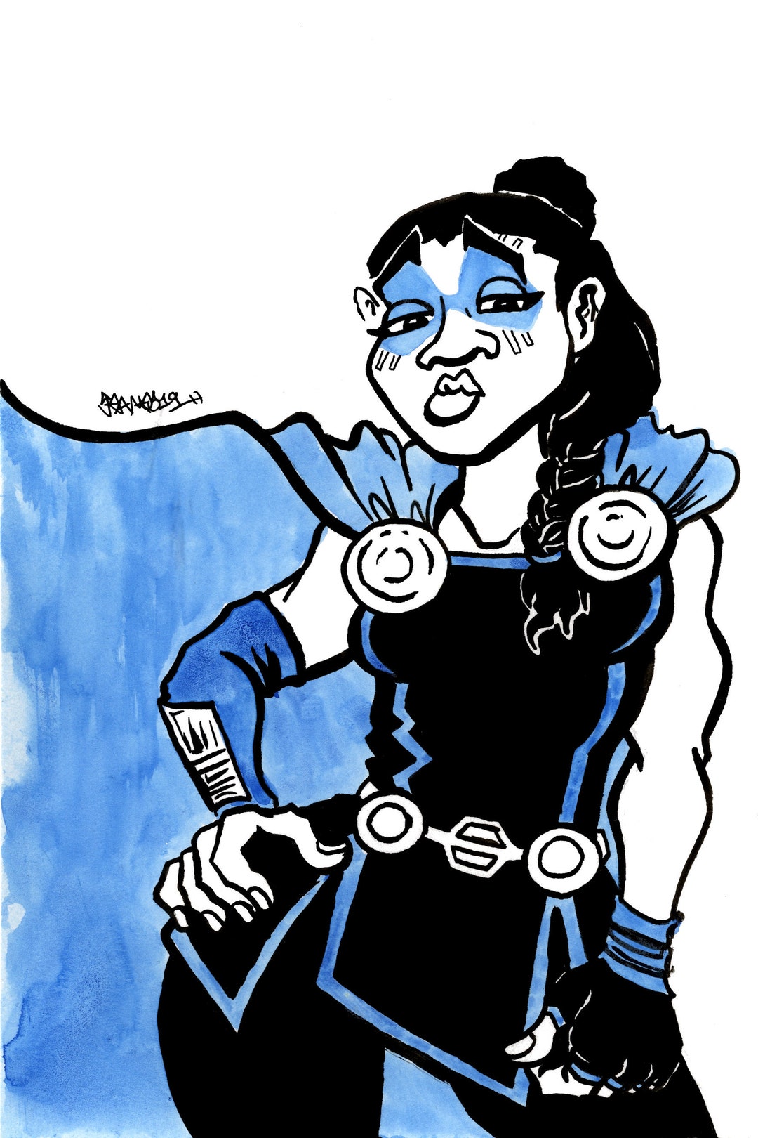 Valkyrie, Marvel Comics, Small Ink & Watercolor Original Drawing - Etsy