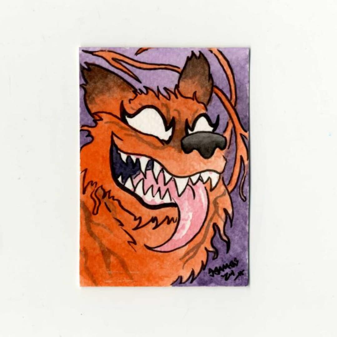 Princess, Deadpool Symbiote Dog, Marvel Comics, Original Sketch Card - Etsy