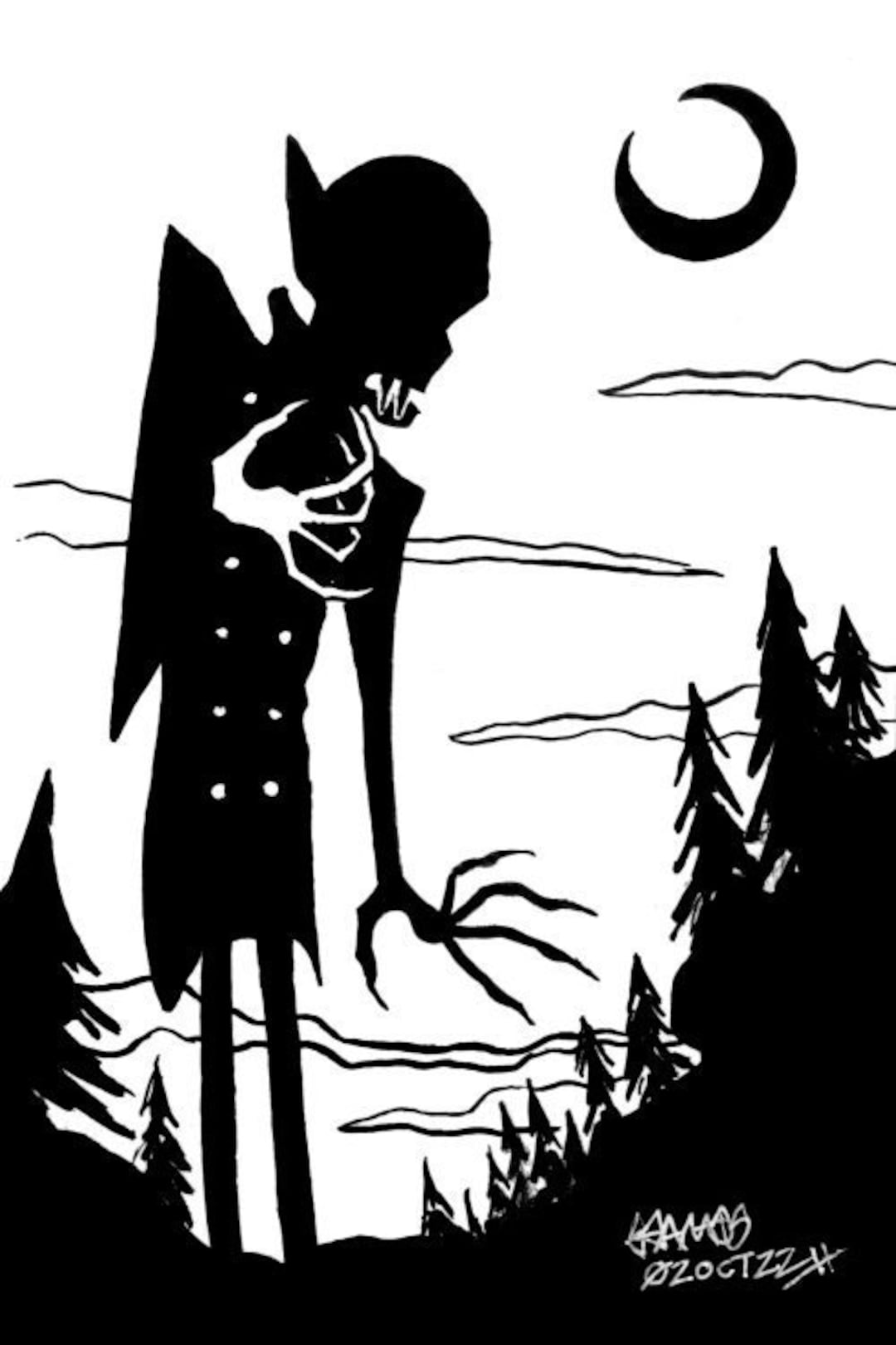 Nosferatu Original Ink Drawing - Etsy