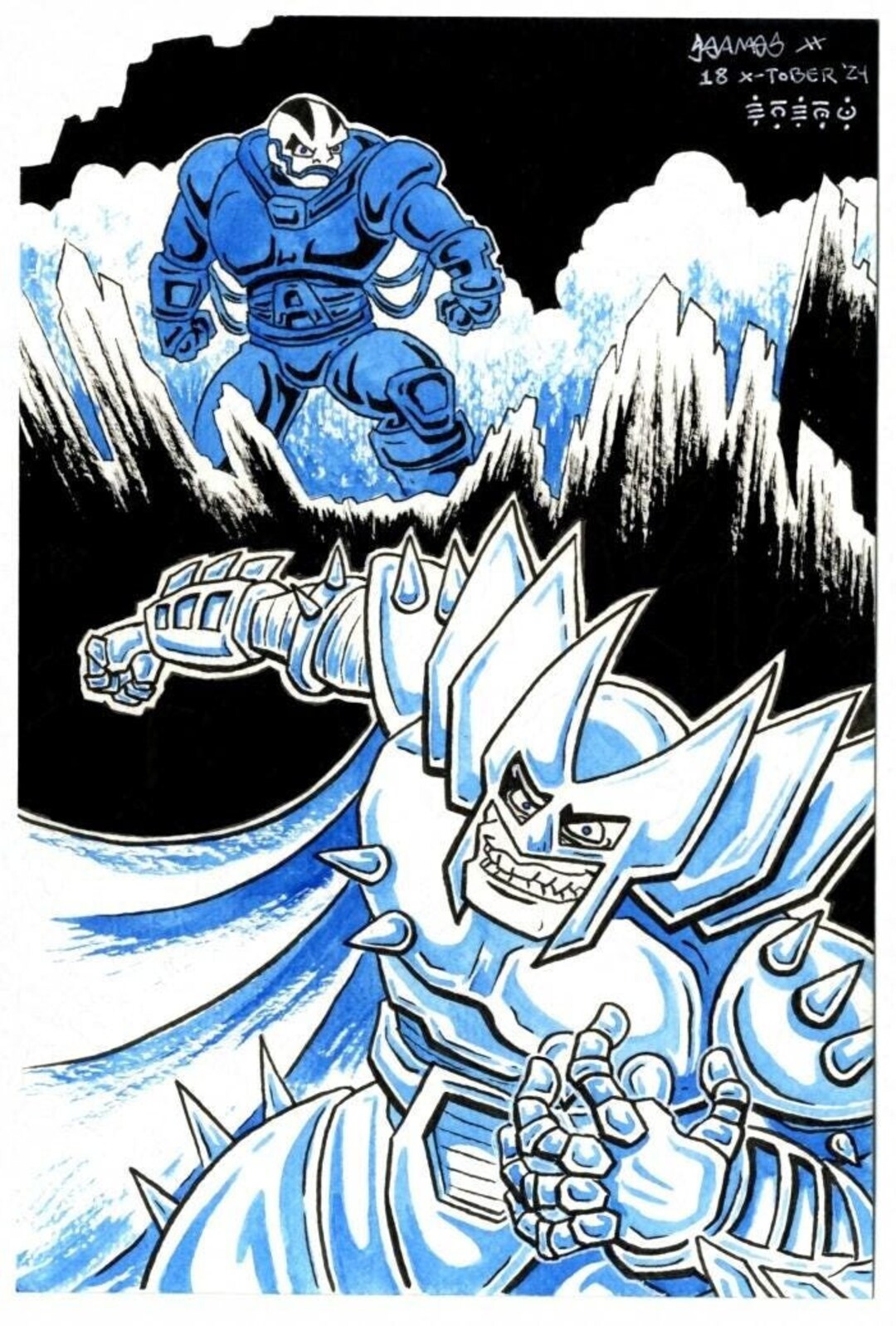 Stryfe and Apocalypse, X-men, Marvel Comics, Small Ink & Watercolor ...