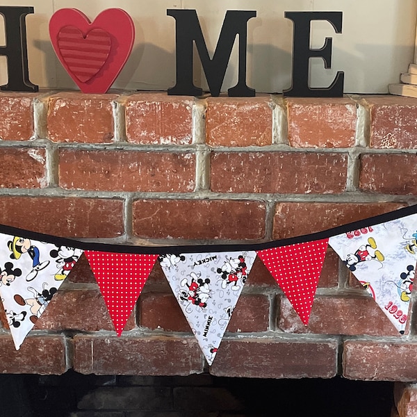 Mickey Mouse Bunting - Etsy