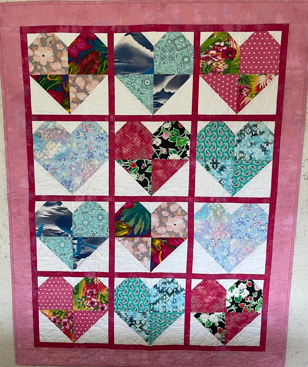 Custom Clothing Memory Quilt - Hearts - Etsy