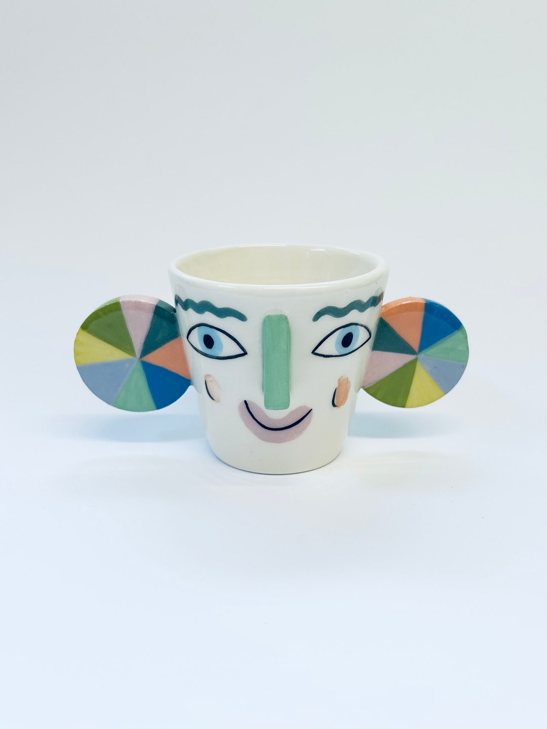 Pinwheel Happy Face Pot - Etsy