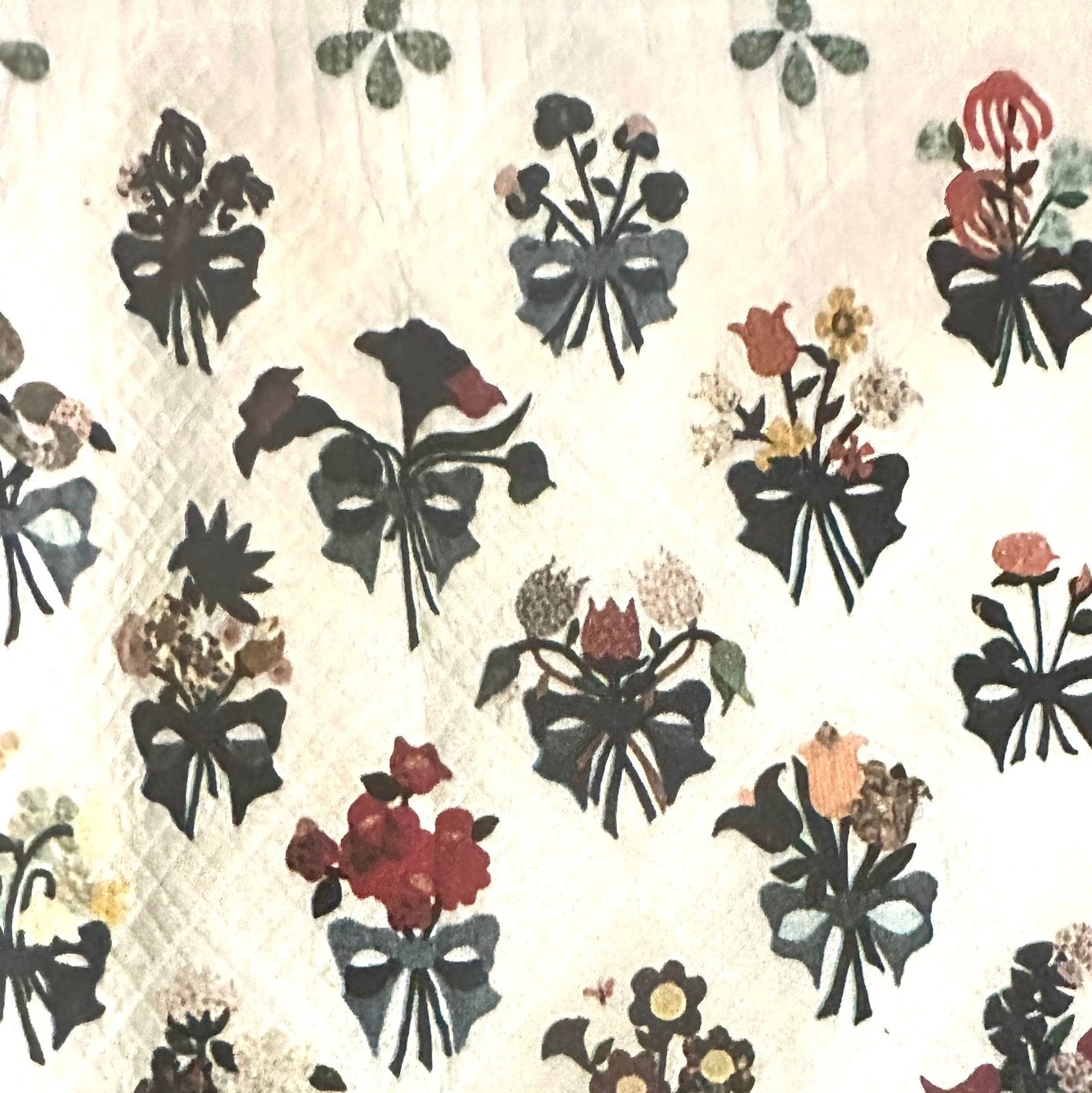 Bed Quilt Patterns | Cotillion Floral Bouquets | 20 Block Pattern ...