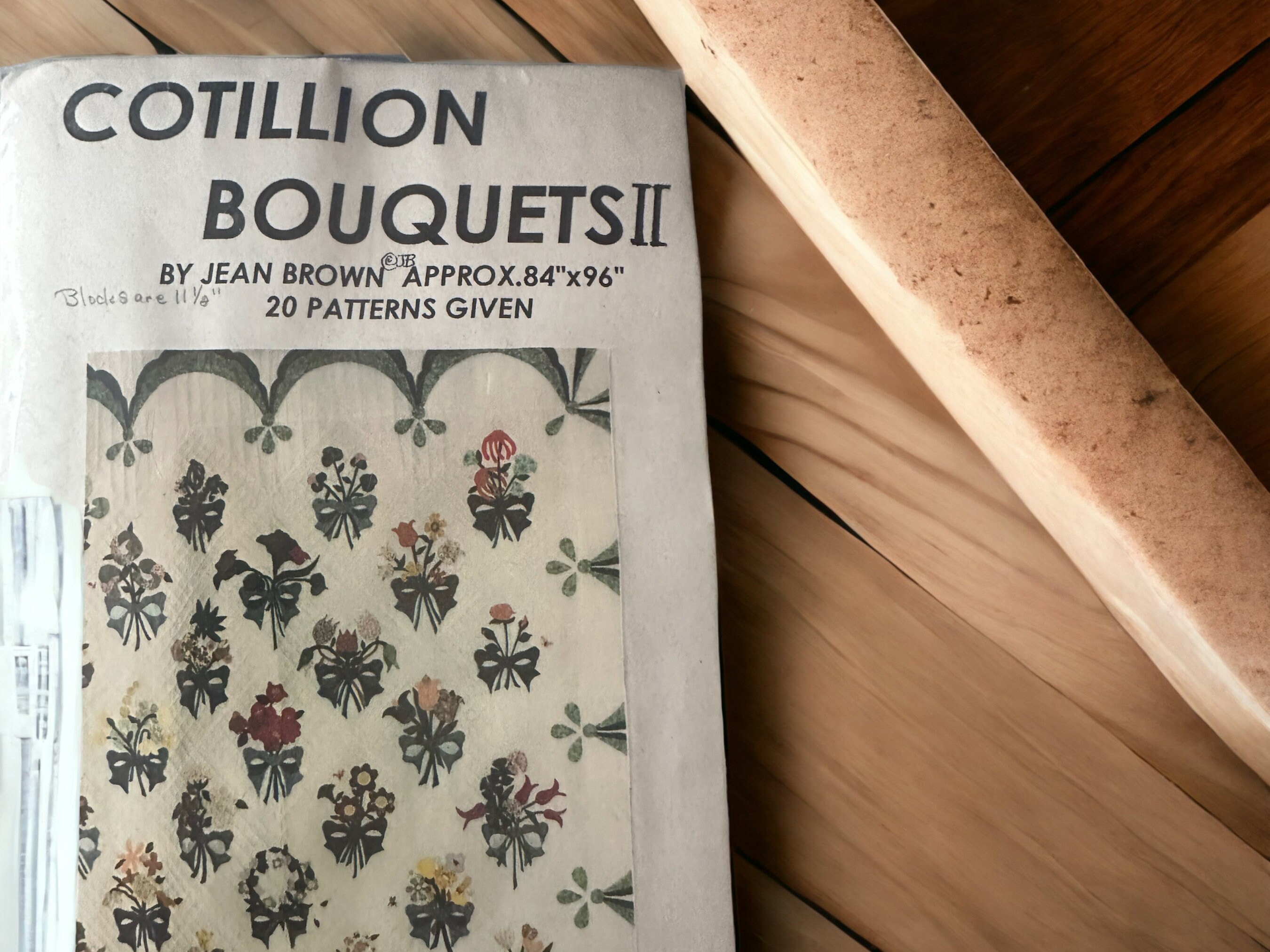 Bed Quilt Patterns Cotillion Floral Bouquets 20 Block Pattern Designs ...