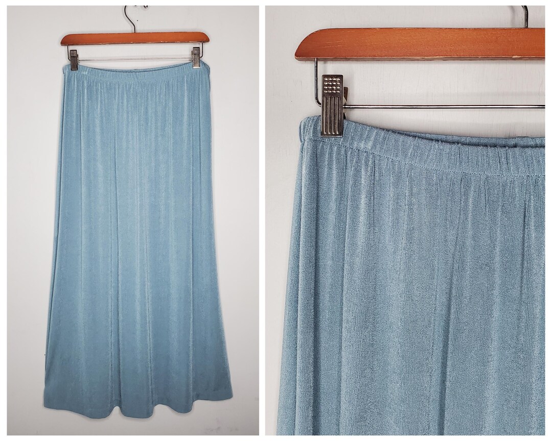 Vintage 90s Y2K Slinky Shimmery High Waisted Mermaid Core Maxi Stretch ...