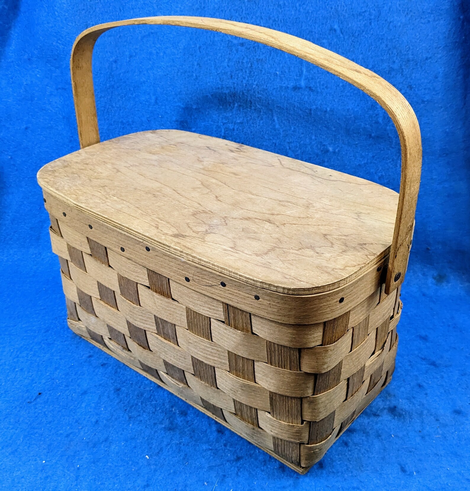 Vintage Basketville Vermont Picnic Basket Set, Woven Split Oak Wood - Etsy