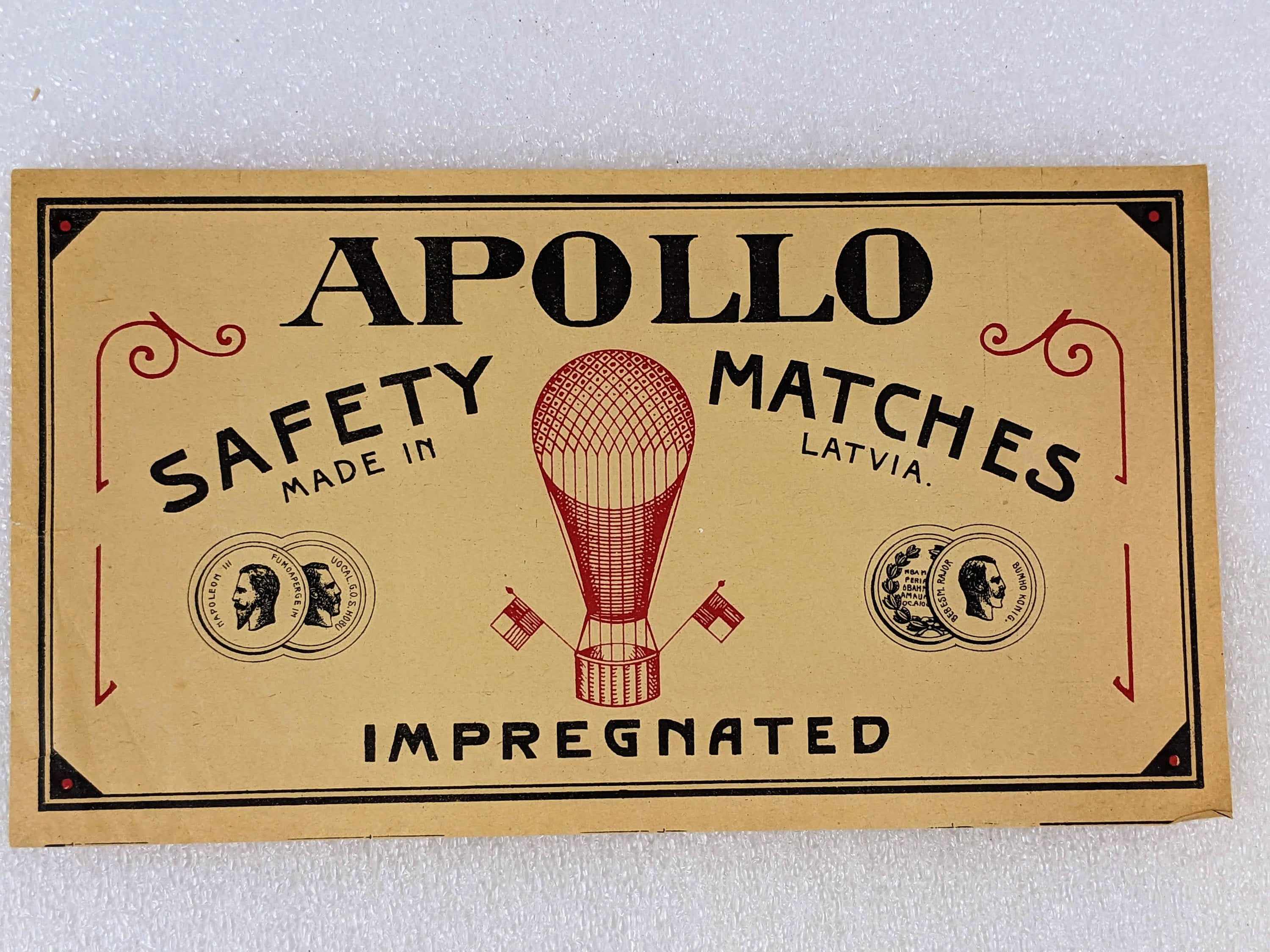 Vintage Antique Matchbox Label Sign Ephemera Apollo Advertising - Etsy