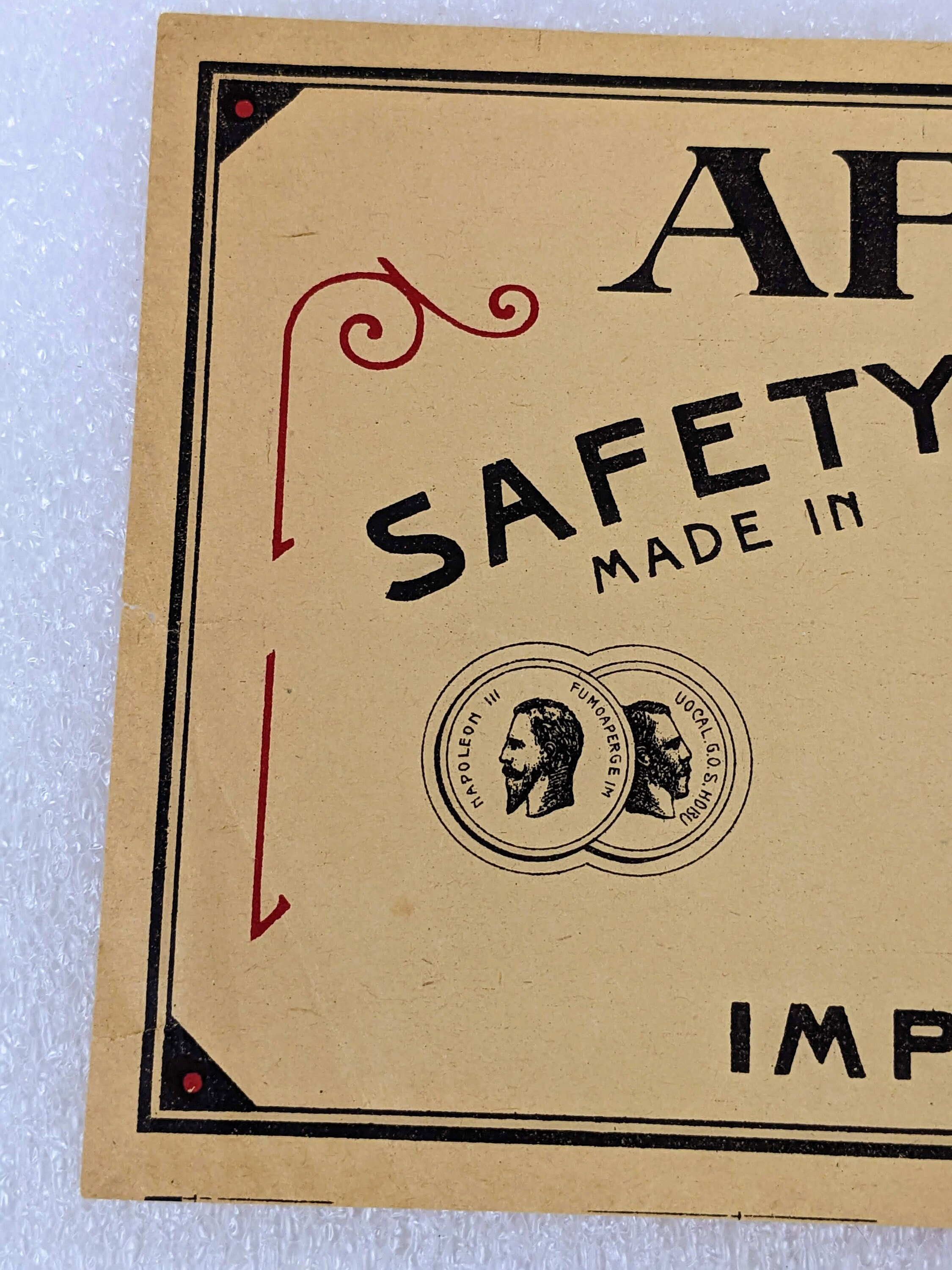 Vintage Antique Matchbox Label Sign Ephemera Apollo Advertising - Etsy