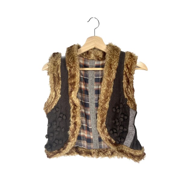 Fur Cropped Vest - Etsy