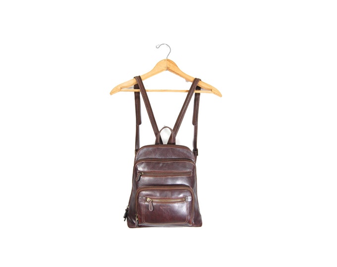 Brown Vegan Leather Backpack Purse // Mini Backpack // H133 - Etsy