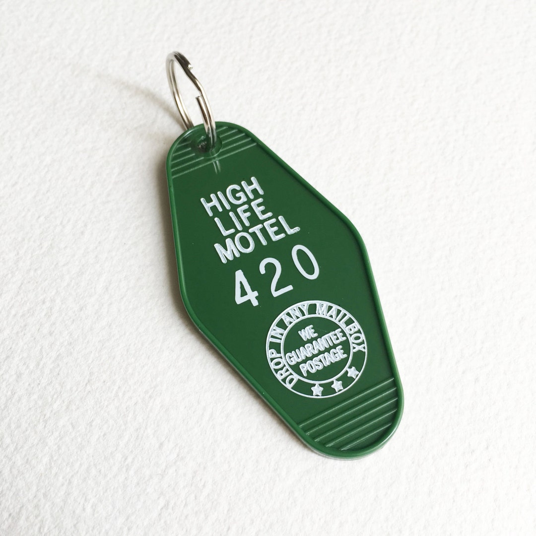 Weed Keychain, 420 Hotel Keychain, Marijuana Motel Vintage Gift, Retro ...