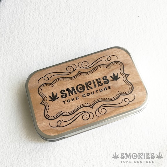Stash Tin Wood Weed Tin Stash Box Joint Case Cigarette - Etsy