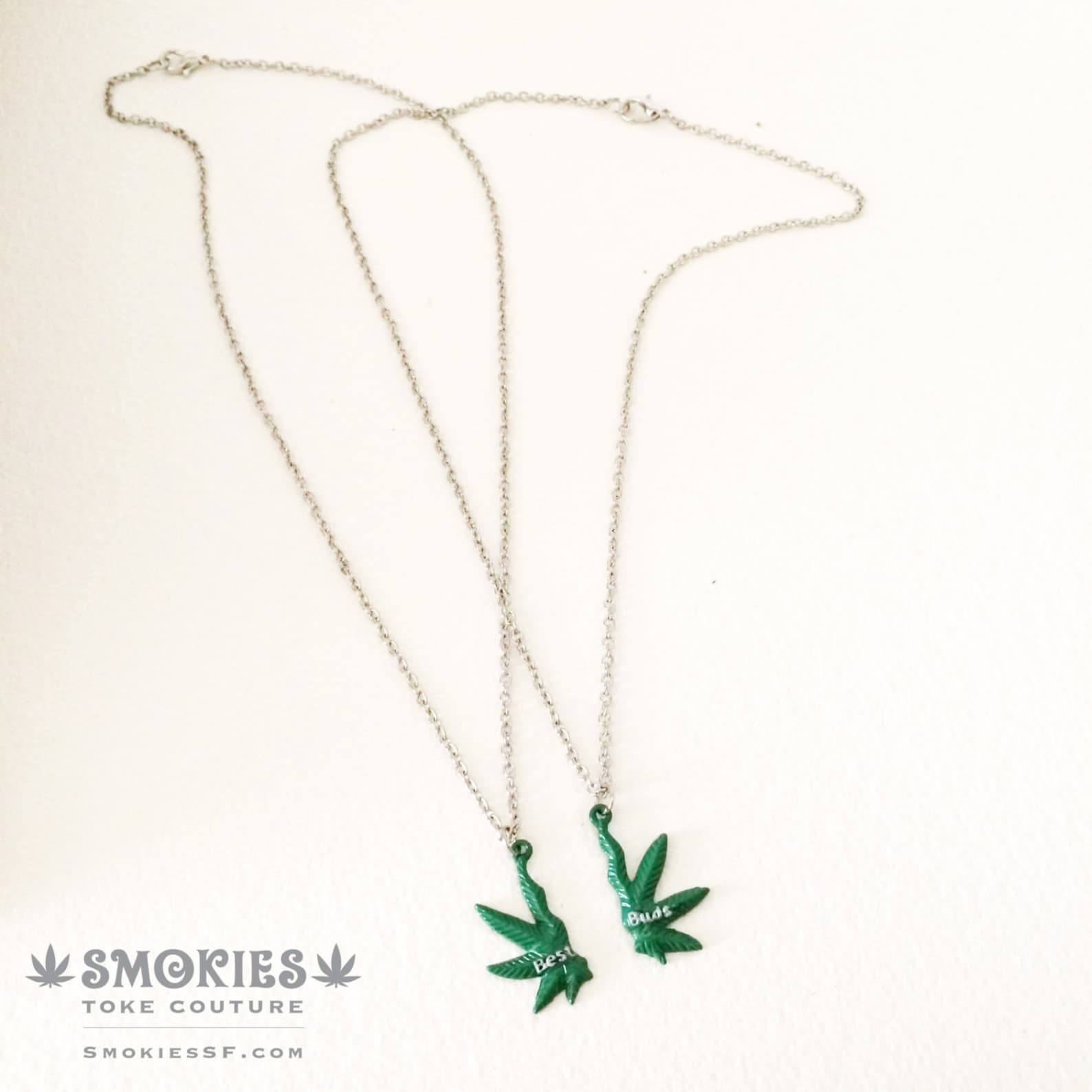 Best Buds Weed Necklace - BFF Best Friend Gift, Girly Funny Cute Stoner ...