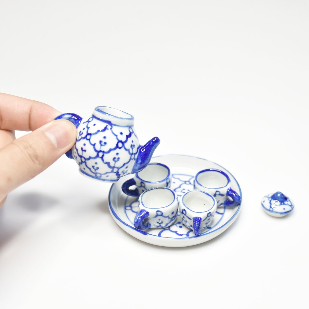 Mini Ceramic Tea Pot Miniature Tea Set Tea Set Miniature - Etsy