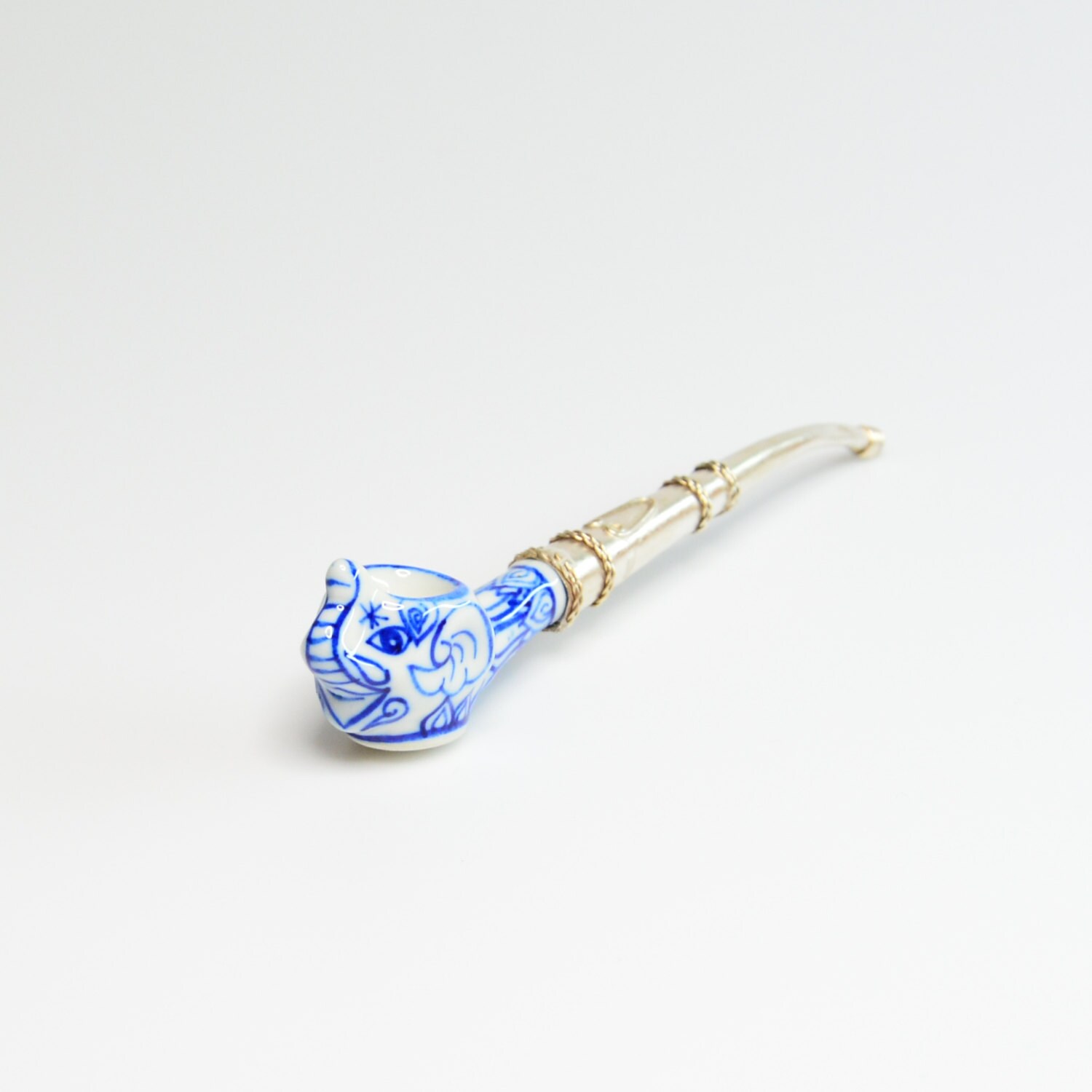 The Mini Classic Elephant Tobacco Smoking Pipe With Nickel | Etsy