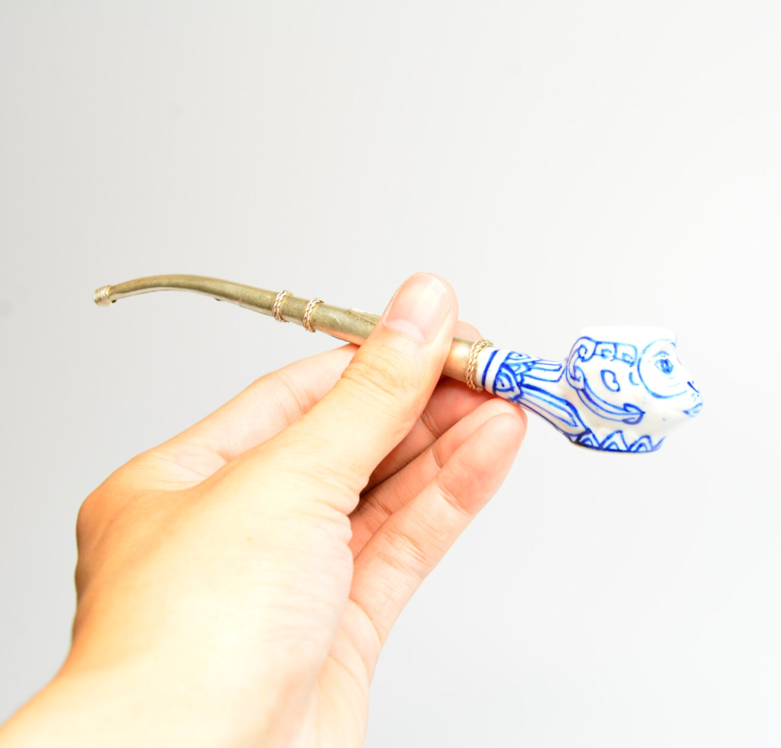 The Classic Monkey Tobacco Smoking Pipe With Nickel Silver - Etsy