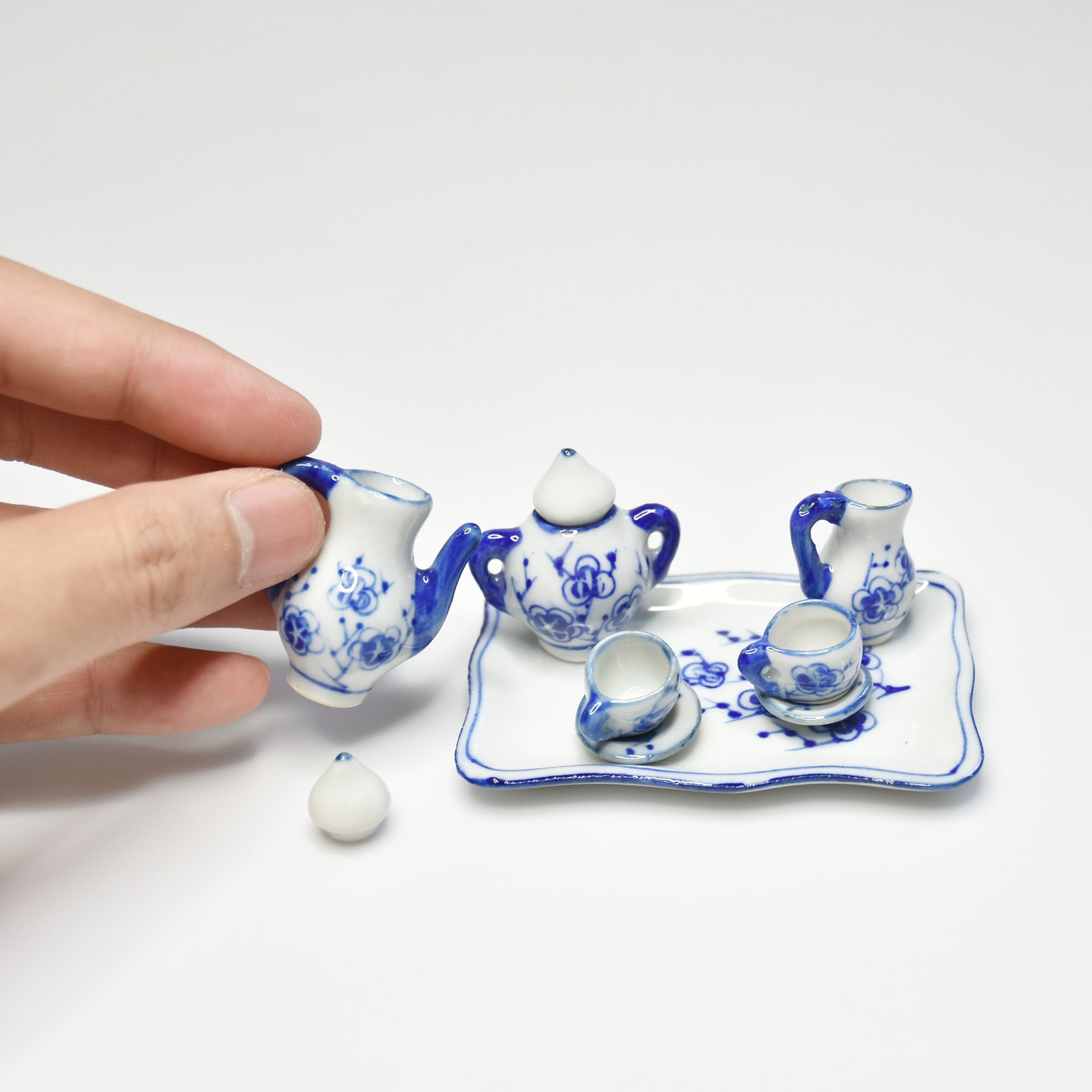 Mini Ceramic Tea Pot Miniature Tea Set Tea Set Miniature - Etsy