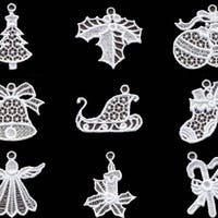 Santa FSL Embroidered Ornament - Etsy