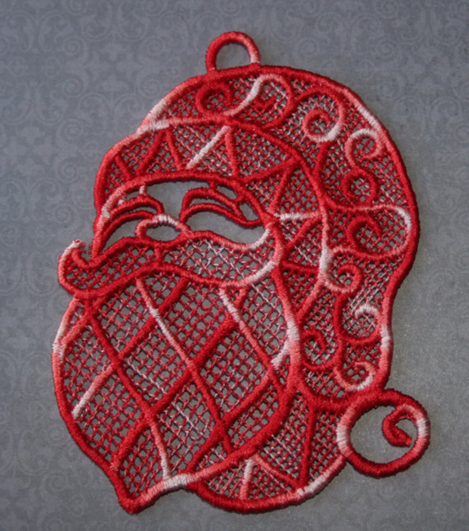 Santa FSL Embroidered Ornament - Etsy