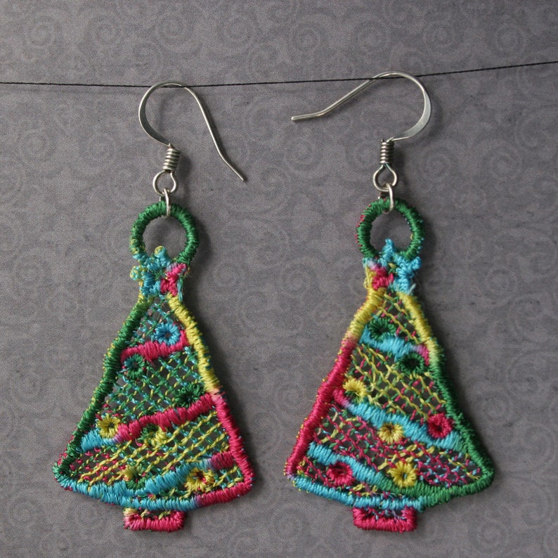 Mini Christmas FSL Earrings - Etsy