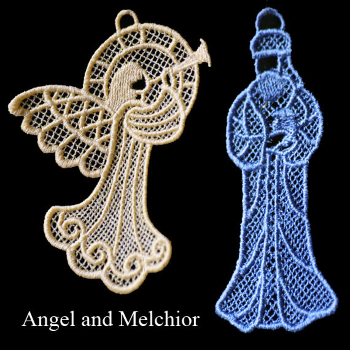 Nativity FSL Embroidered Ornament Set - Etsy