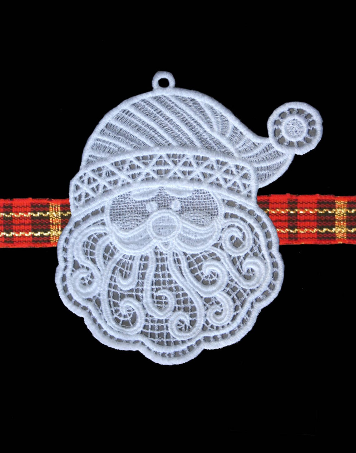 Santa FSL Embroidered Ornament - Etsy