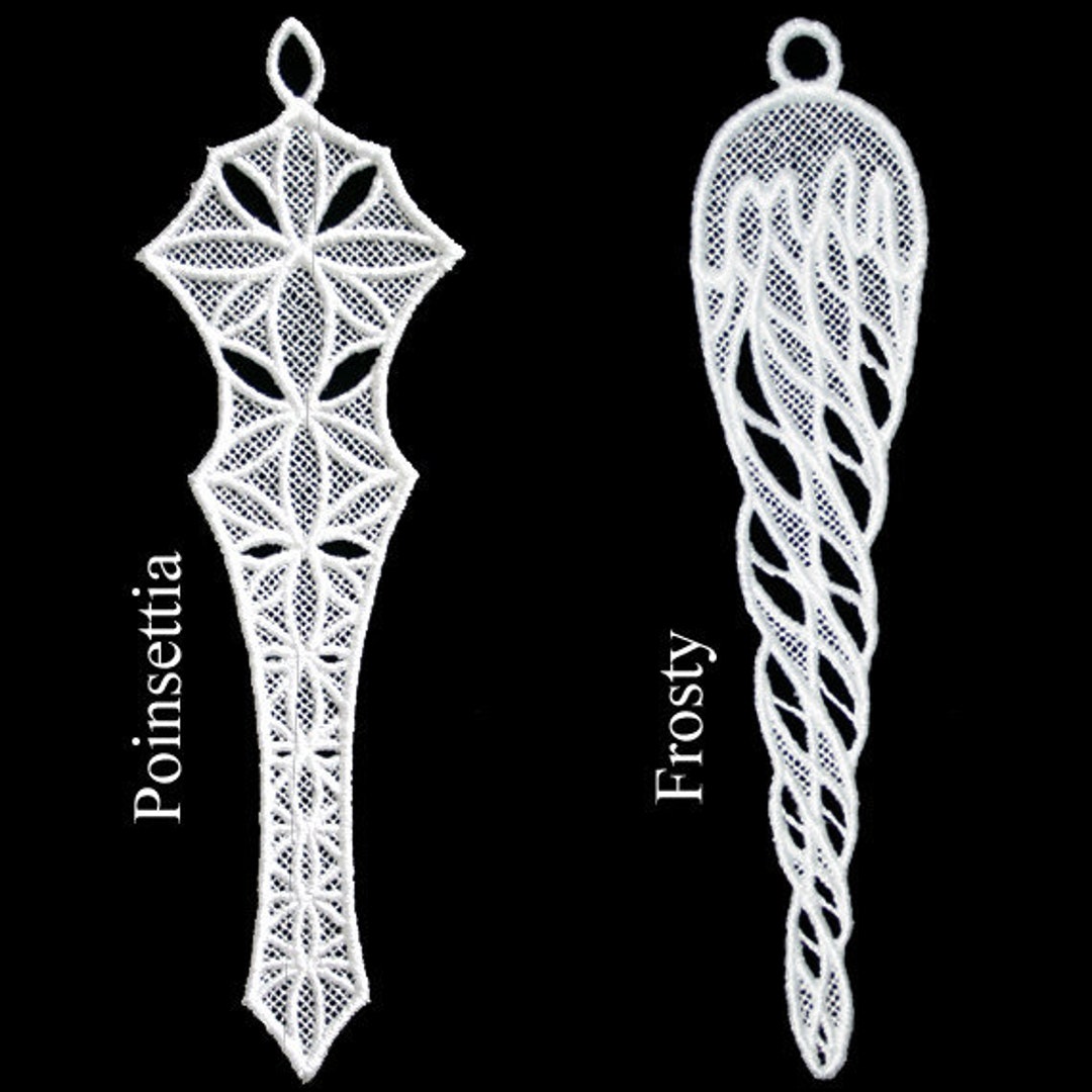 Small Icicles FSL Embroidered Ornament and Sets - Etsy