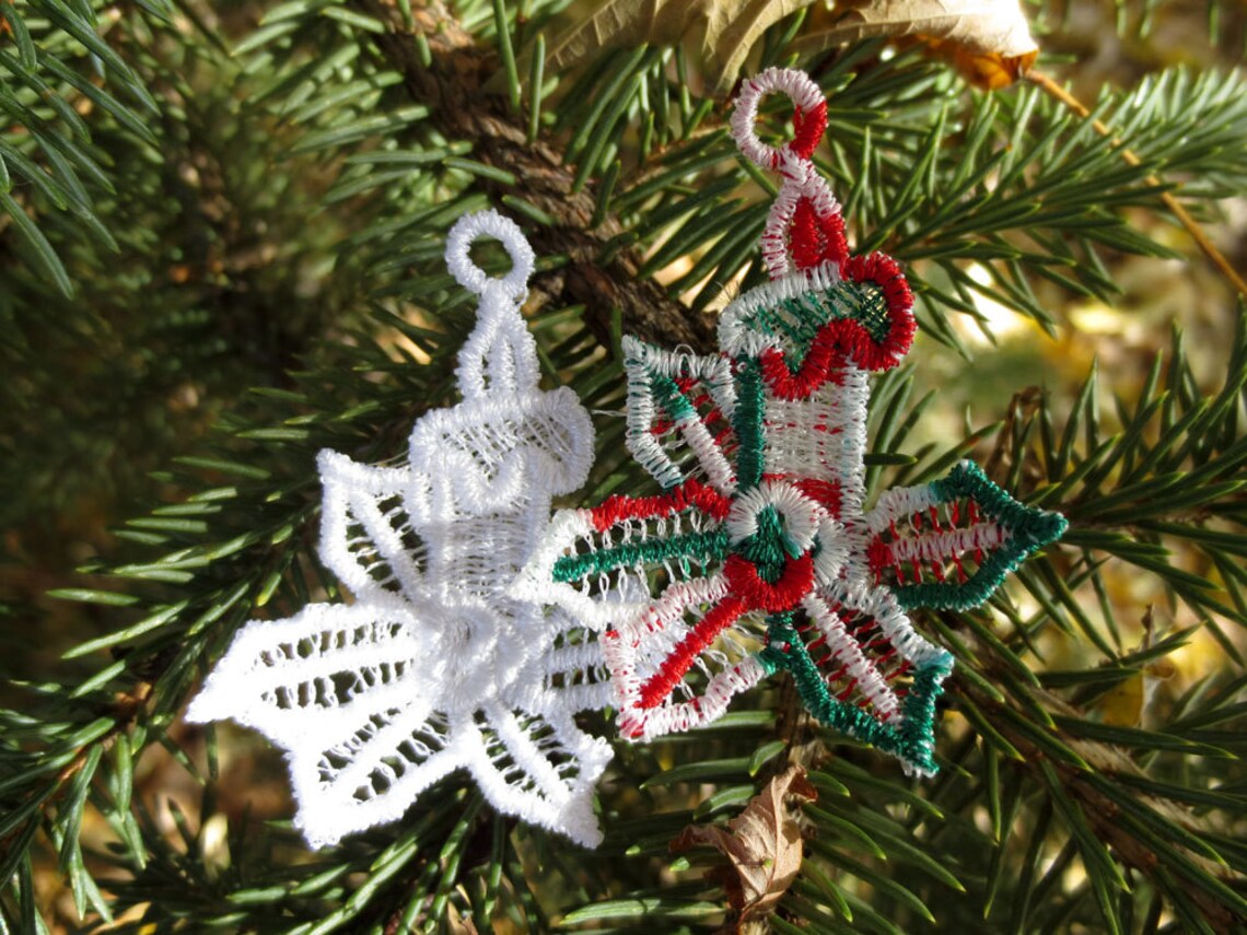 Mini Christmas FSL Earrings - Etsy
