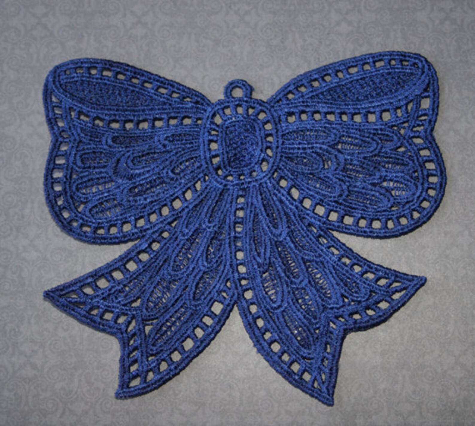 Bow FSL Embroidered Ornament - Etsy