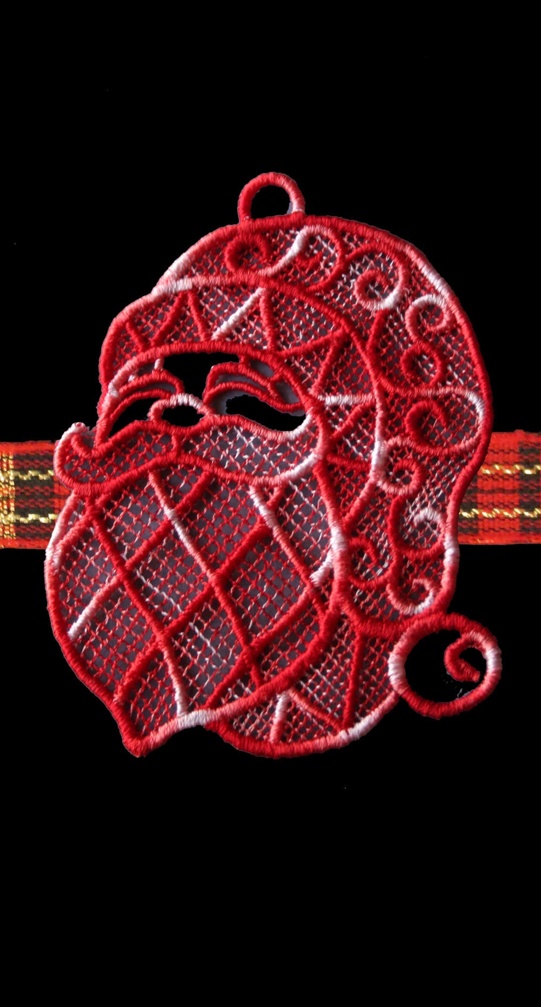 Santa FSL Embroidered Ornament - Etsy