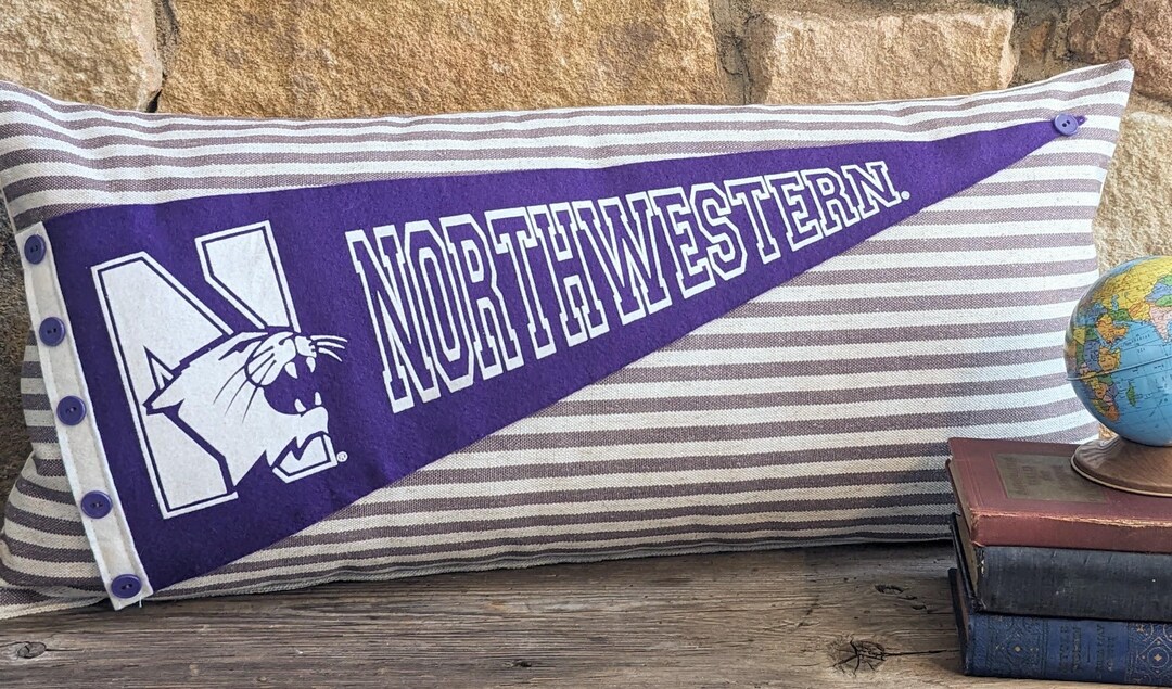 Pennant Pillow. Northwestern University Vintage Pennant. School Pennant ...