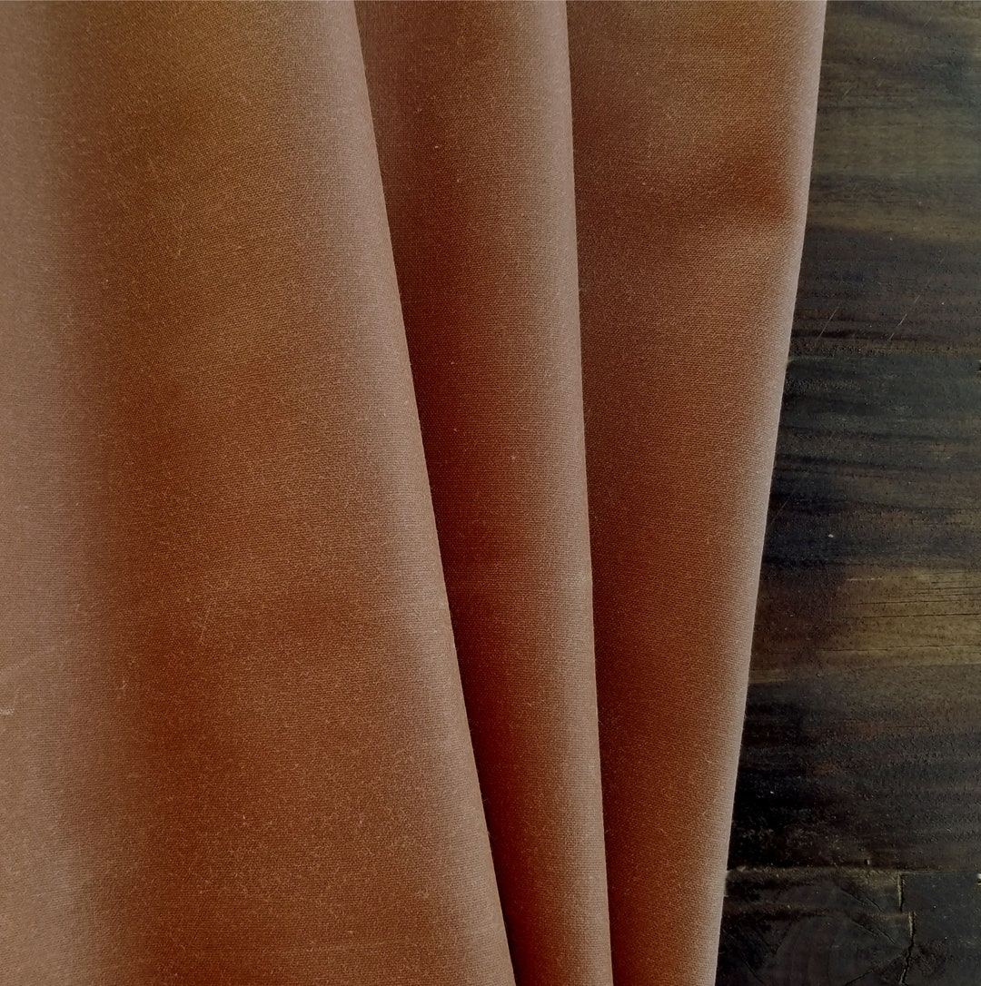 BRUSHED BROWN Waxed Army Duck Canvas Fabric 10.10 Oz. - Sold in 1/2 ...