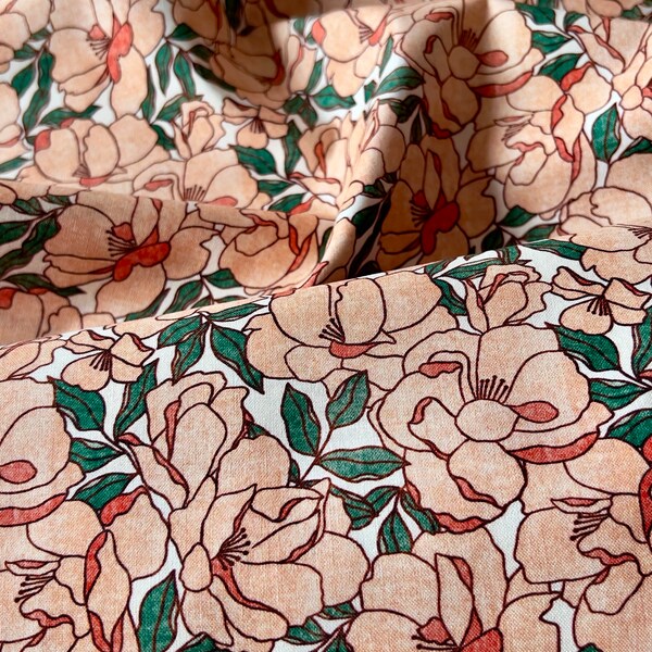Floribunda Fabric - Etsy UK
