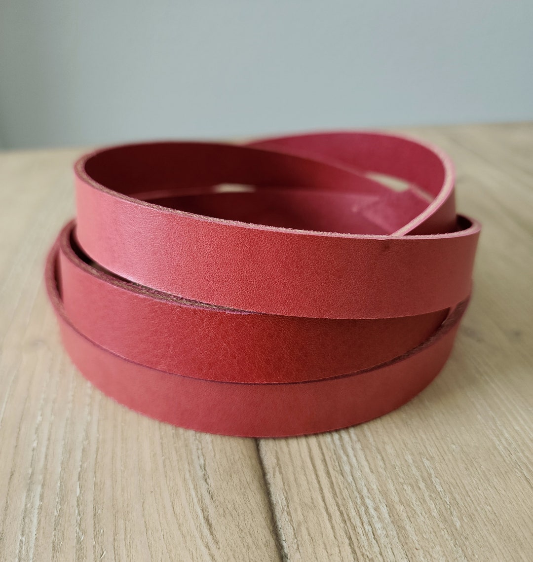 Rose Pink Bridle LEATHER STRAP - 6/7 Oz. 55" - 60" Length - Etsy