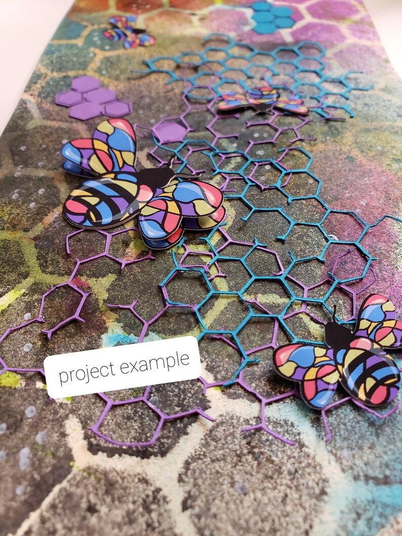 Digital Stamp, Cut File, Distressed Mesh, Mesh, Distressed Honeycomb ...