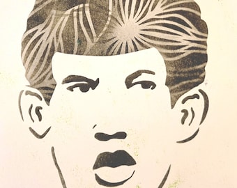 Male Face Stencil - Etsy UK