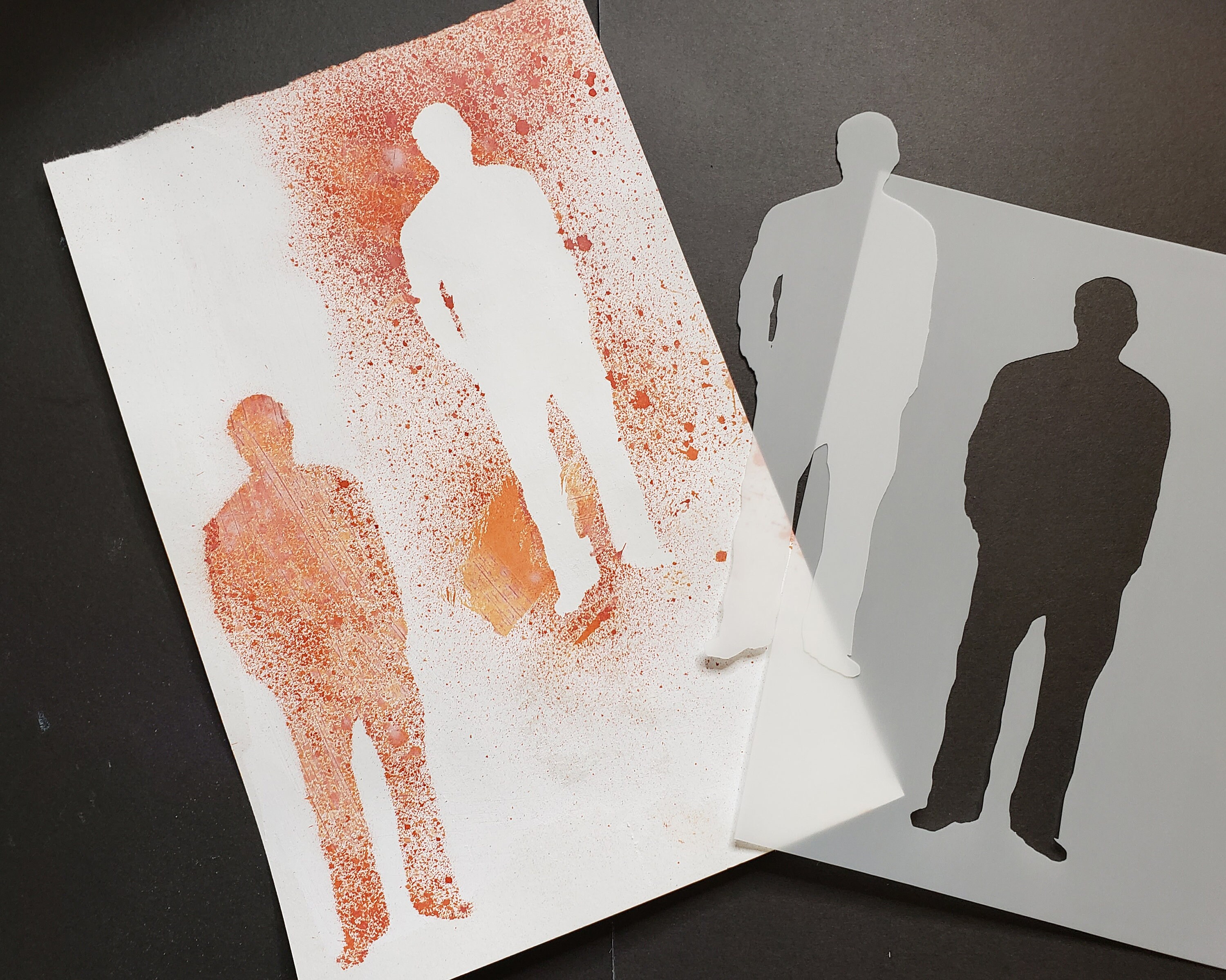 Man Standing Stencil Stencil of a Man Male Stencil Stencil | Etsy