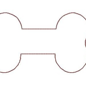 Dog Bone Outline Embroidery Design Quilting Design 7 Sizes - Etsy