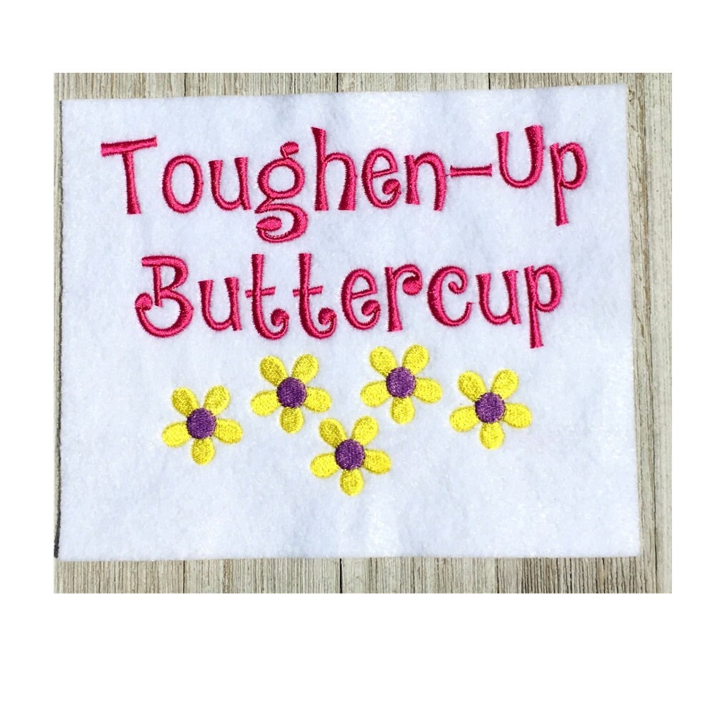 Embroidery Design, Flowers, Daisies, Toughen-up Buttercup, Machine ...